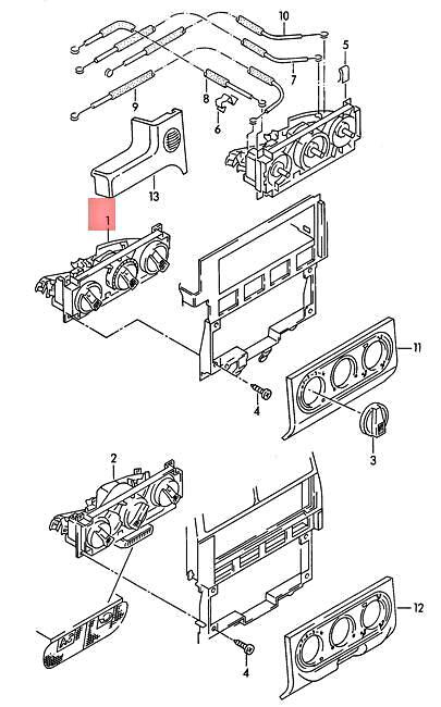 Genuine Volkswagen Fresh Air And Heater Controls NOS VW Passat ...