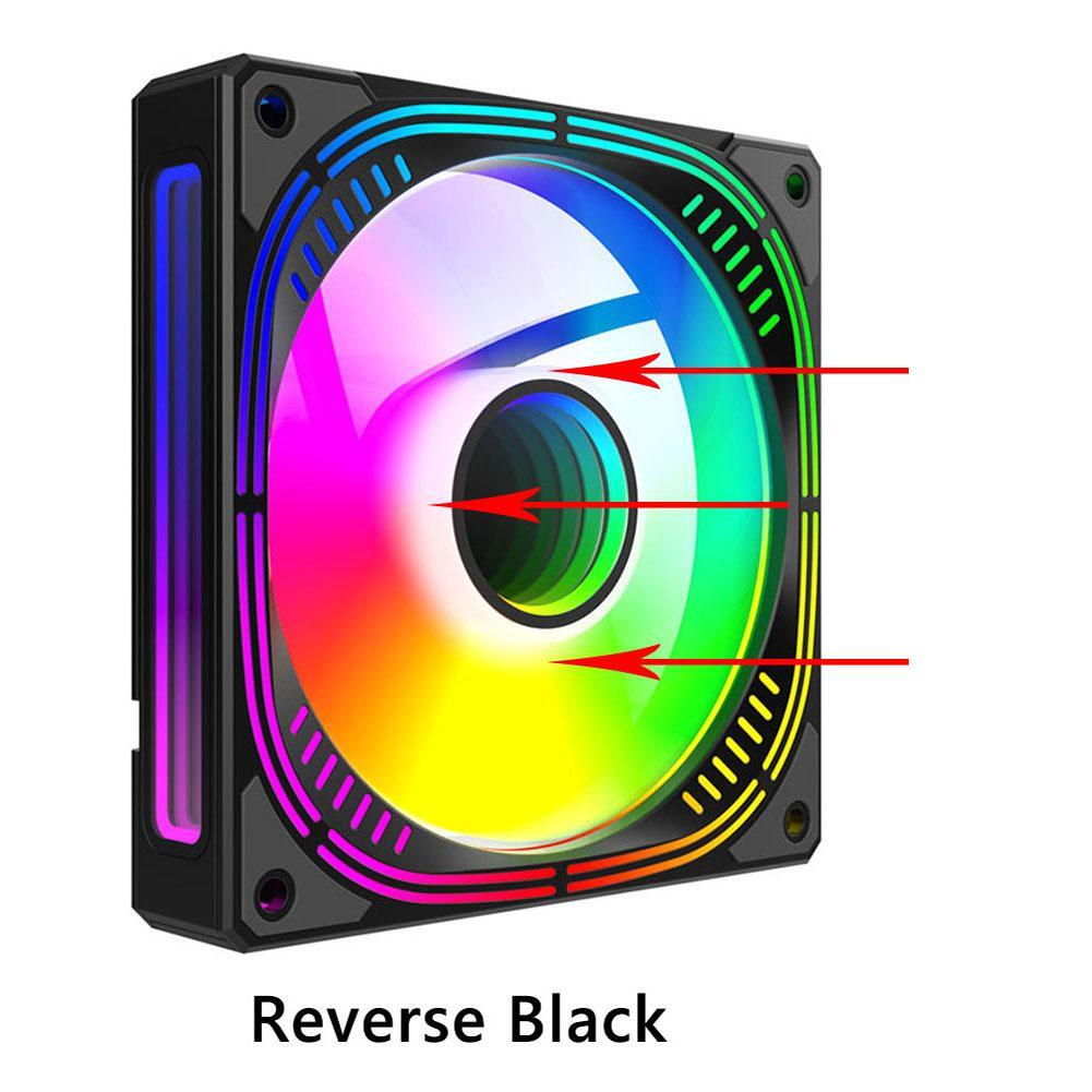 AU 120mm CPU Cooler 5V 3Pin ARGB Sync Cooler Fan 12V 4 Pin PWM (Black ...