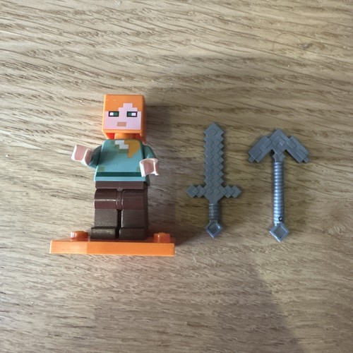 MIN017 LEGO Minecraft - Alex Minifigure | eBay