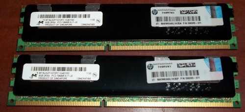 8 Micron 8GB Shielded Server Memory Sticks 2Rx4 PC3-10600R Free ...