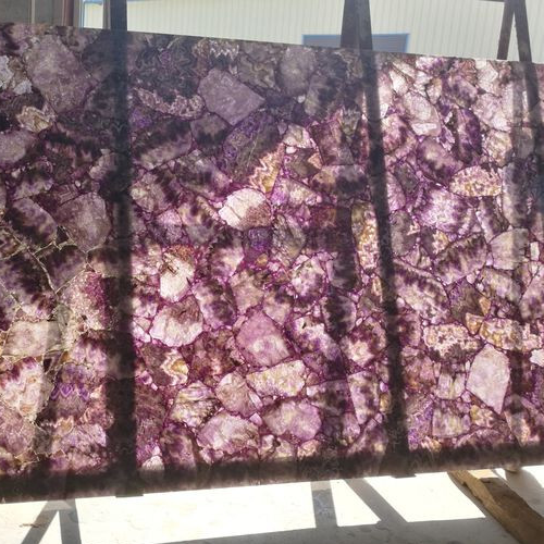 DINING COUNTERTOP | Amethyst Quartz Stone Counter Slab For Kitchen ...