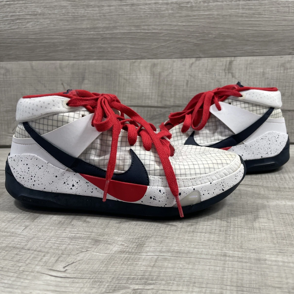 Kd Shoes Blue And White And Red