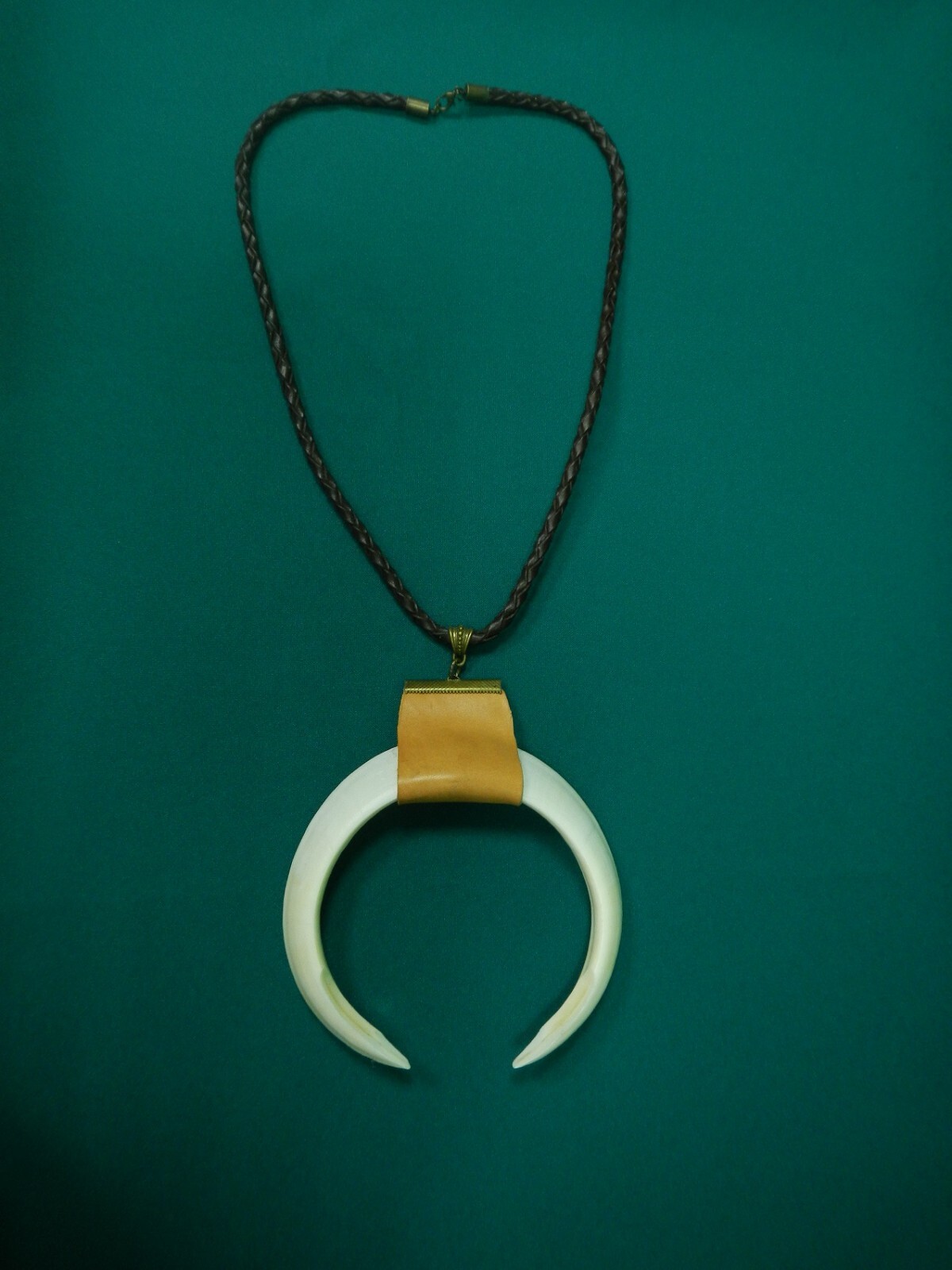 Necklace Large natural boar tusks. Fangs from the lower jaw, large | eBay