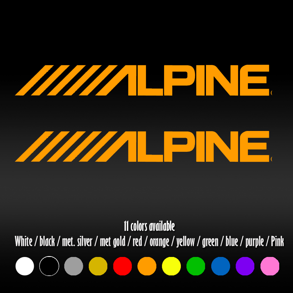 6" Alpine Audio Stereo Diecut Car Bumper Window Vinyl Decal sticker | eBay