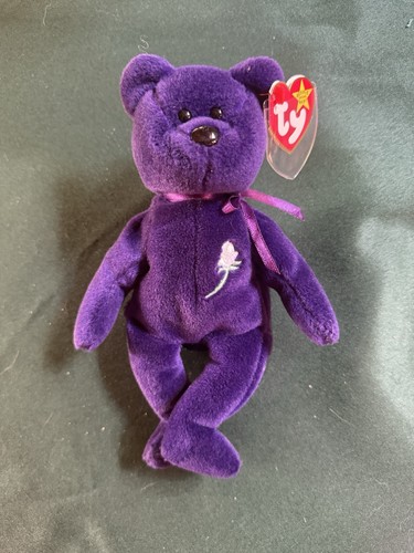 TY Beanie Baby PRINCESS DIANA the Purple Teddy Bear (1997 -RETIRED ...