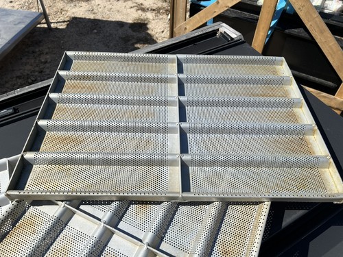 Set of 3 Full Size Aluminum 10 Mold Glazed Sub Sandwich Roll Pans 18x26 ...