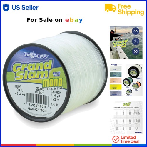 Monofilament Fishing Line Nylon 100lb Saltwater Freshwater Abrasion ...