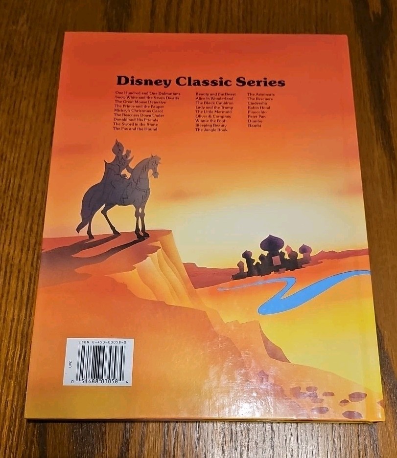 Mouse Works Aladdin Hardcover Book Storybook 1993 Disney Classic Series ...