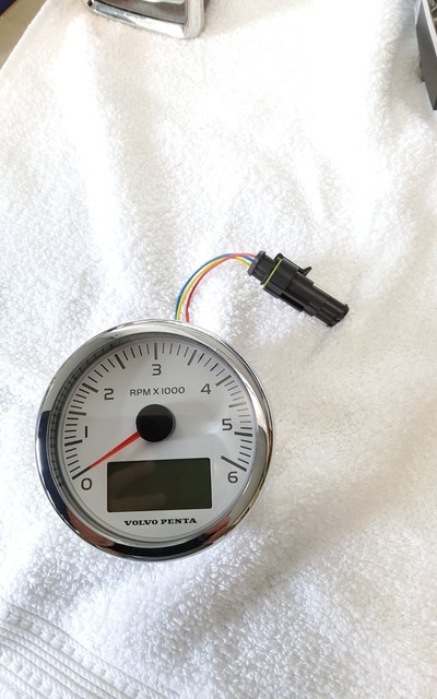 Volvo Penta Boat Tachometer Gauge VP21628157 | Hour Meter 3 1/4 Inch ...