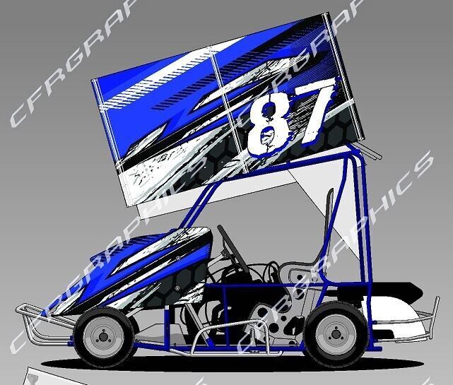 2018 Qrc A90 Qrc Karts RACING KART QRC OUTLAW DIRT WRAP NUMBERS SIDE