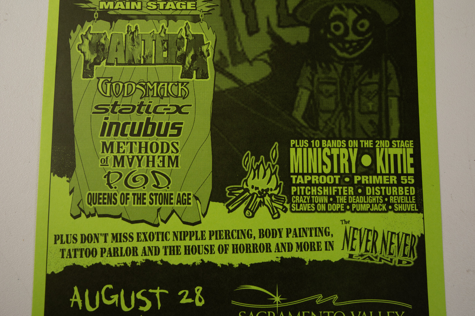 Ozzy Osbourne OzzFest 2000 (M1L) Concert Poster (JSF6) Sacramento ...