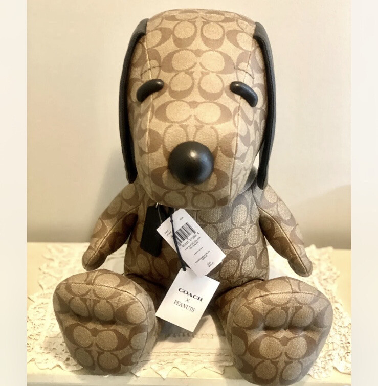 Coach X Peanuts Snoopy Collectible Signature Brown Plush Doll | eBay