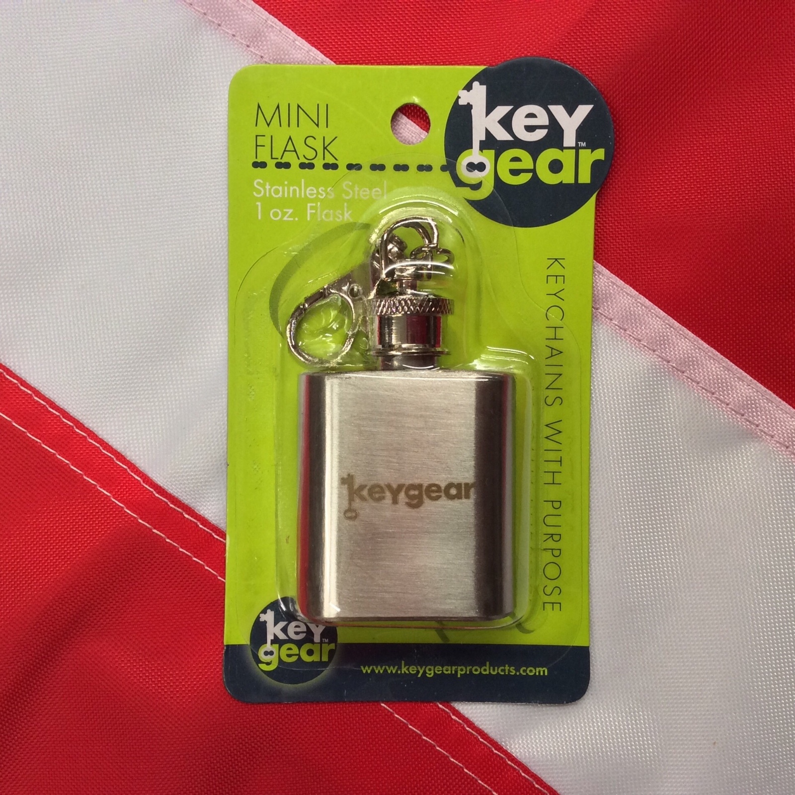 MINI FLASK 1oz novelty keygear keychain gift stainless steel UST ...