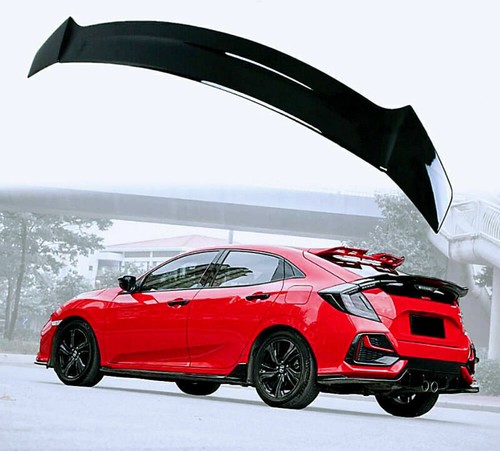 For 17- 2021 Honda Civic FK4 FK7 5DR Hatchback Glossy Black Rear ...