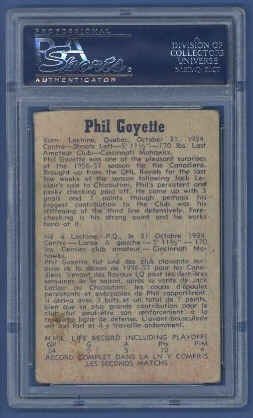 1957-58 Parkhurst - Phil Goyette #11 (RC) for sale online | eBay