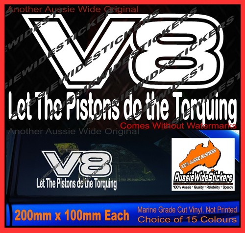 V8 engine sticker For Commodore Ford Holden Landcruiser ute CAR 4x4 ...