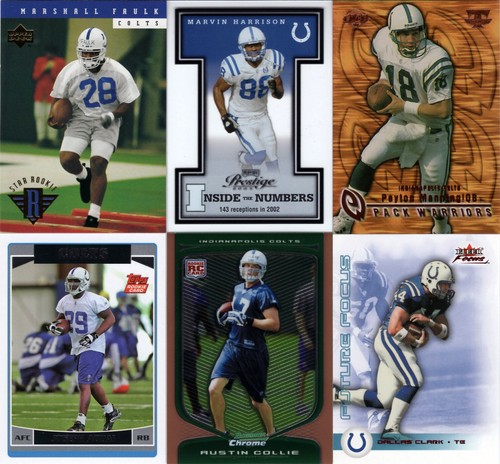 INDIANAPOLIS COLTS Lot of 10 Insert, parallel, and rookie cards (1994 ...