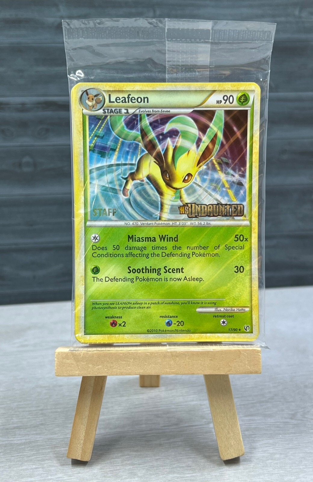 Pokemon SEALED STAFF Leafeon Holo Prerelease Promo Pack of 5 HS ...