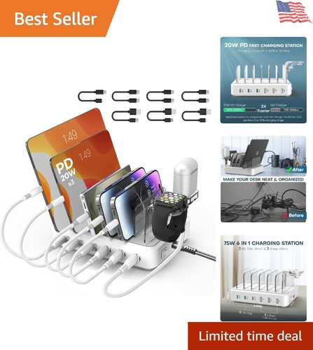 Multi USB Charging Station with Intelligent Safety Features & Removable ...