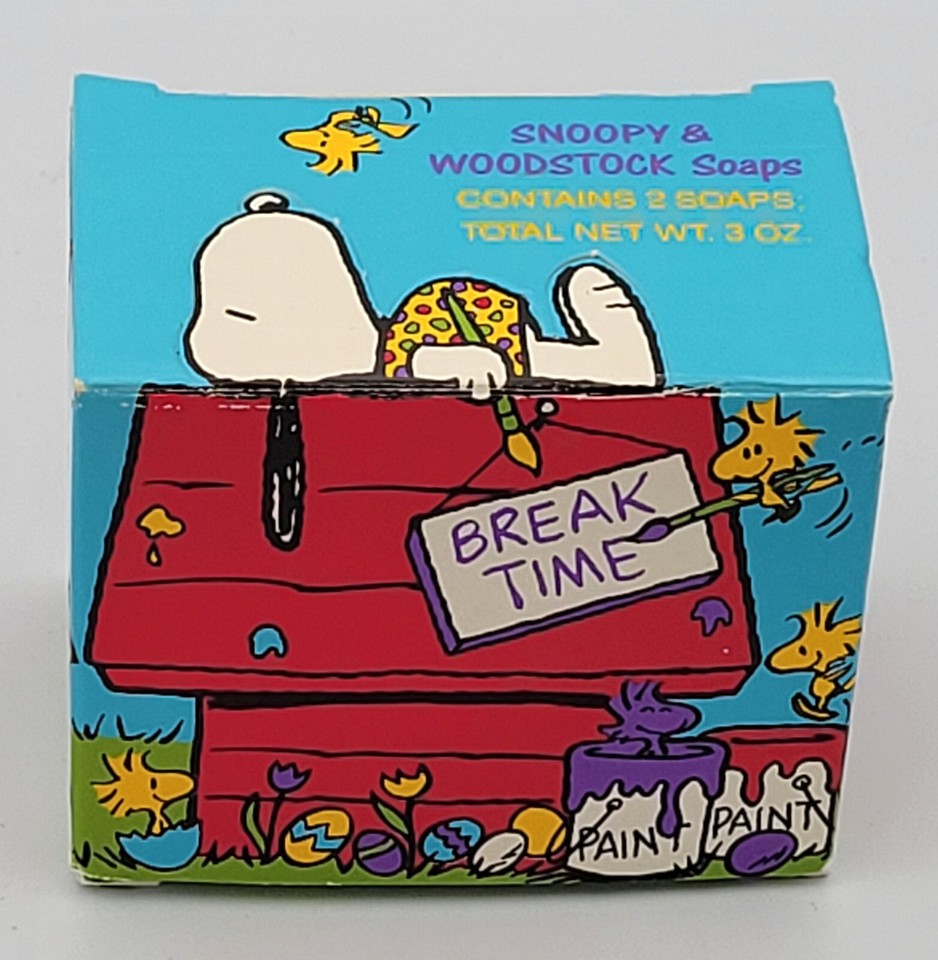 Avon 1990 Easter Snoopy Woodstock Peanuts 2 Soaps in Box Unused BREAK ...
