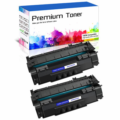 2PK Q7553A 53A Toner Cartridge For HP Laserjet P2015x P2015dn M2727nfs ...