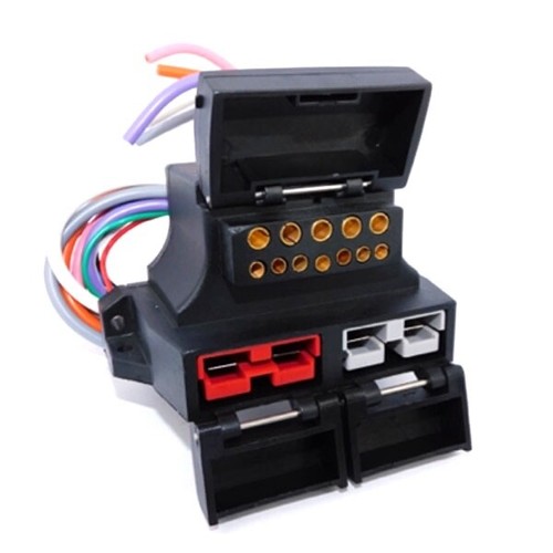 OneX Mini Combo - Trailer Socket 12 pin Plug & Dual 50A Anderson Plug ...