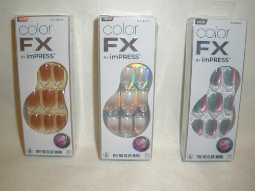 New Color FX by Impress No Glue Mani Press On Nails Choose Your Design ...