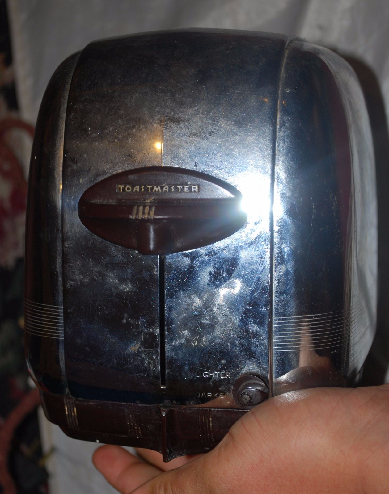 Vintage Toastmaster USA Chrome Bakelite Handles Base Pop-Up 1B9 Toaster ...