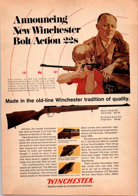 Winchester Rifles-Announcing New Winchester Bolt Action 22s-Vintage ...