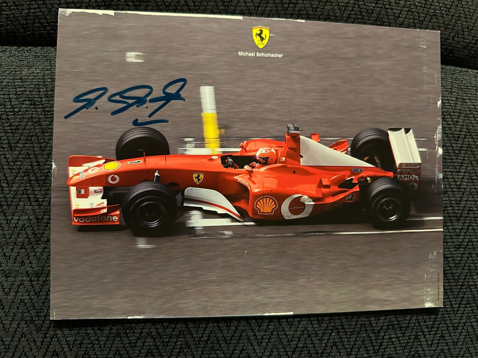 Michael Schumacher Signed Formula One Promo Hero Card Rough Around The ...