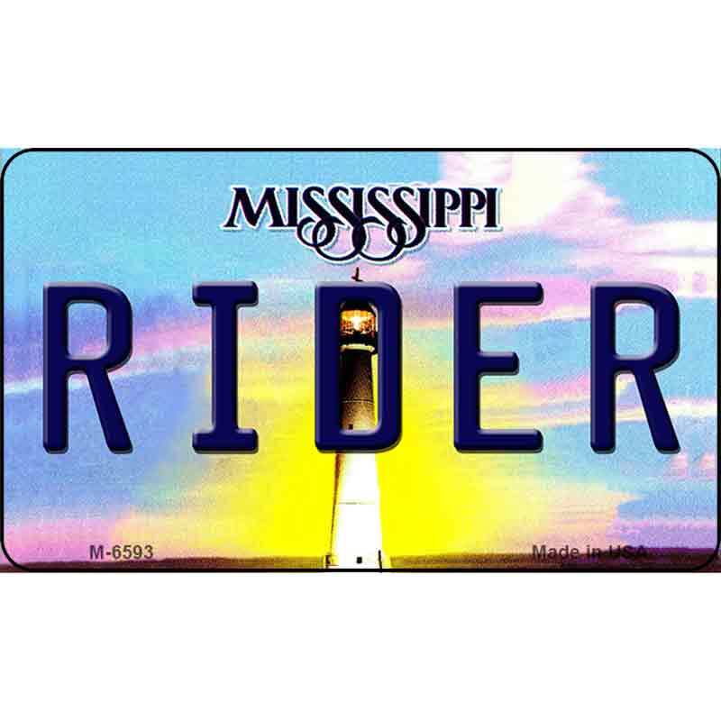 Rider Mississippi State License Plate Tag Magnet M-6593 | eBay