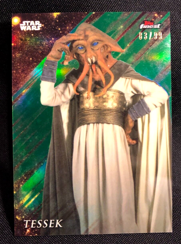 2018 Topps Star Wars Finest TESSEK 83/99 GREEN Refractor Card #89 | eBay