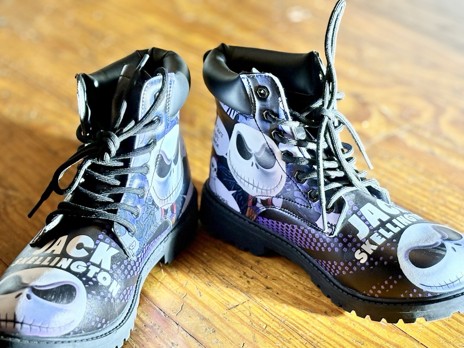 Jack Skellington Combat Style Boots Y2K Nightmare Before Christmas Size ...