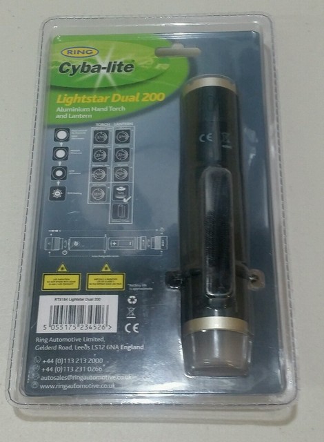Ring Cyba-lite Lightstar Dual 200 Lumens Aluminium LED Torch Lantern ...