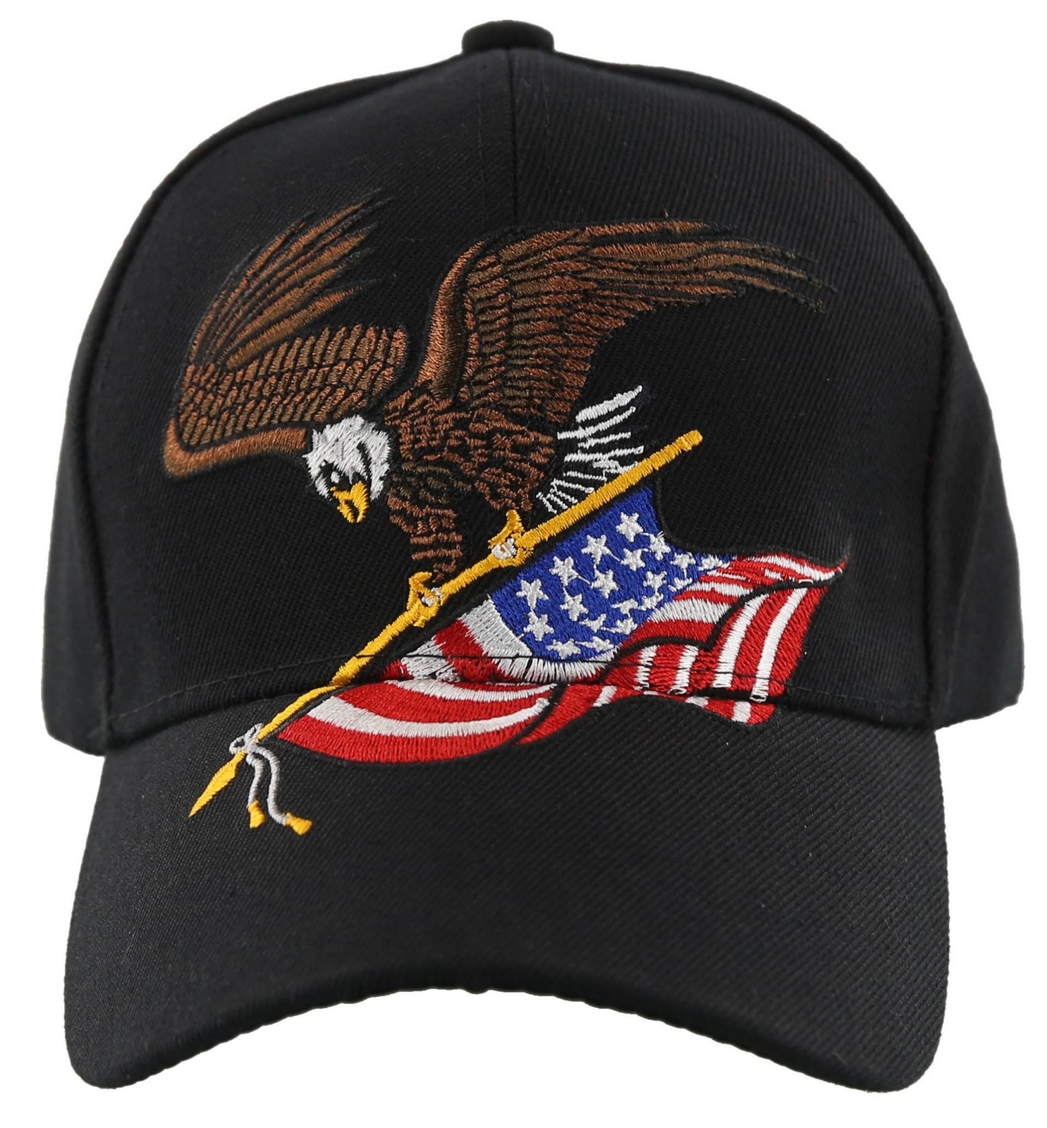 NEW! EAGLE USA FLAG NEW BALL CAP HAT BLACK | eBay