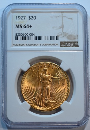 1927 US Gold $20 Saint-Gaudens Double Eagle - NGC MS64+ Plus Grade ...