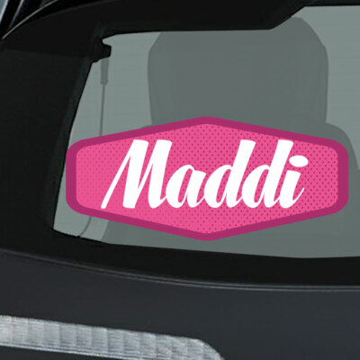 Maddi Name Sticker Decal 3.5x8 inc | eBay