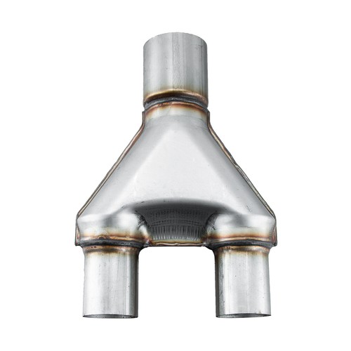 13'' Stainless Steel Y Pipe Adapter Exhaust 3'' Single/2.25'' Dual ...