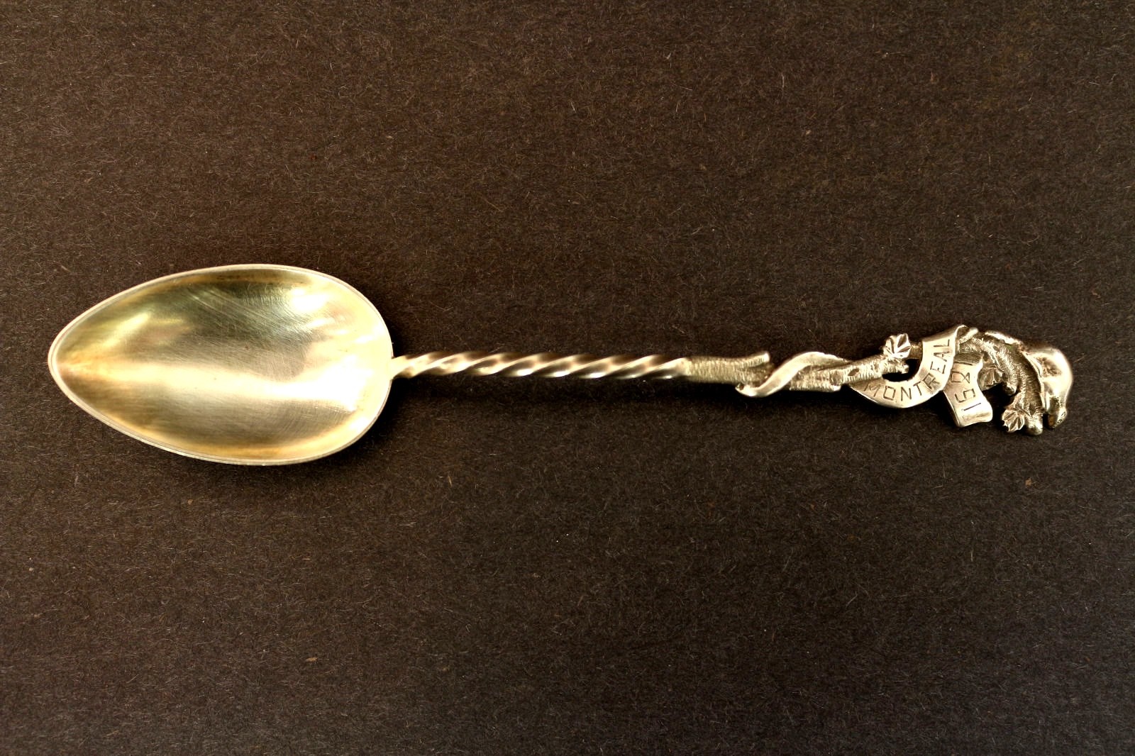 Montreal Souvenir Spoon - 1891 Maple Tree Beaver - Sterling Silver ...