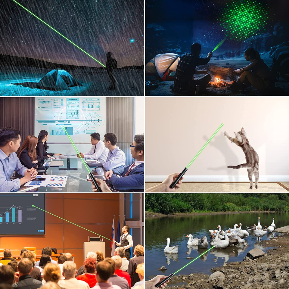 Puntero Laser de Alta Potencia Recargable Pluma Laser con Enfoque ...