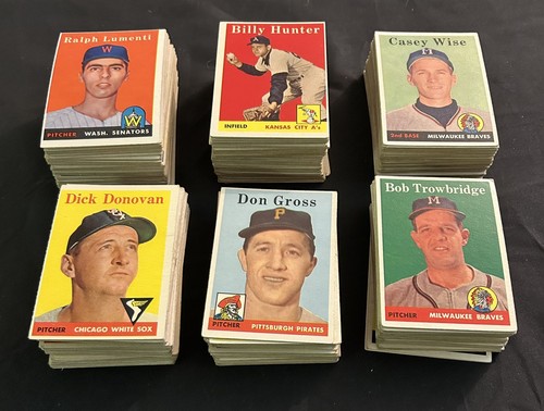 1958 Topps Baseball Near Complete Set 353/495! There Are 353 Different ...