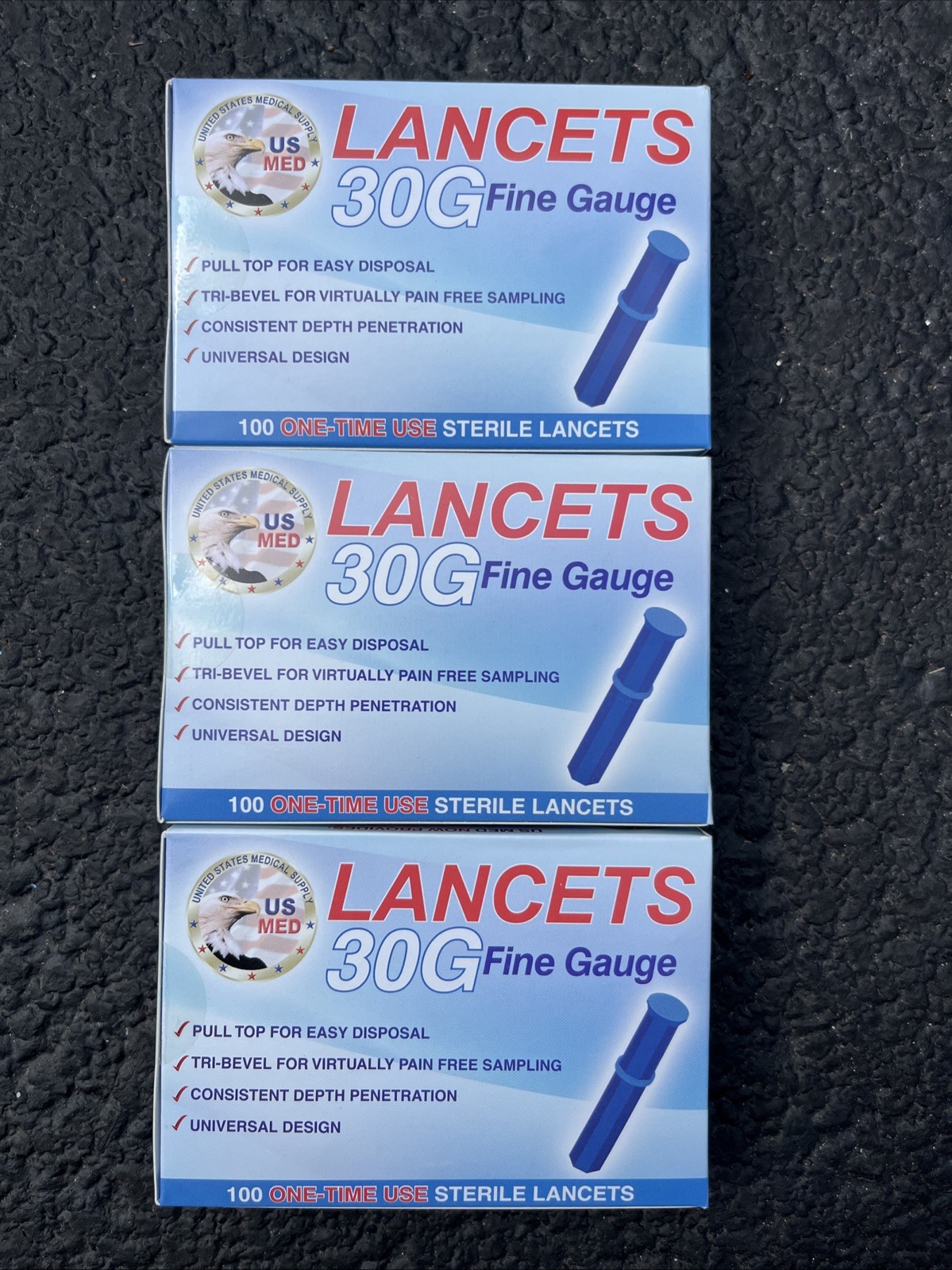 Med Fine Lancets 30G Fine Gauge Lot Of 3 Boxes New Sealed 300 | eBay