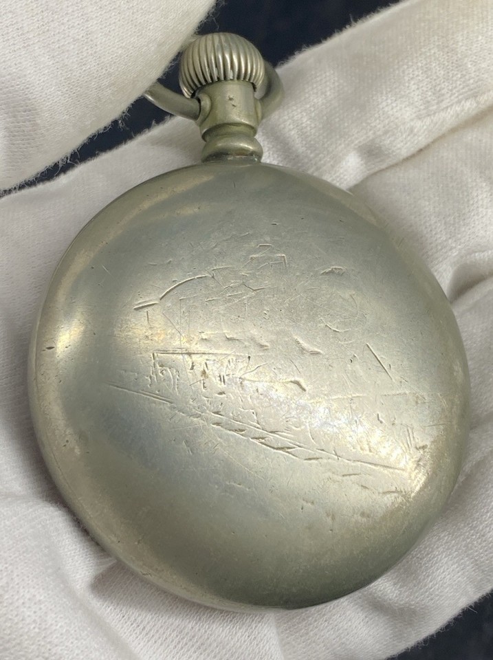 Philadelphia Watch Case Co Antique Pocketwatch w/ Locomotive Train Dial ...