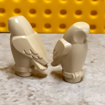 LEGO Owl Tan Textured Wings Claws Statue Building Predator Pigeon Wild ...