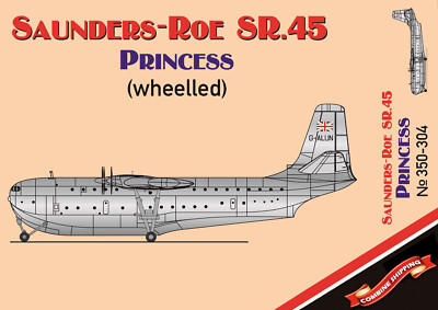 AMG 350304 Saunders-Roe SR.45 Princess (wheeled) scale plastic model ...