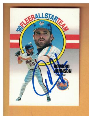 Howard Johnson AUTOGRAPHED 1990 FLEER ALL STAR TEAM BASEBALL CARD ...