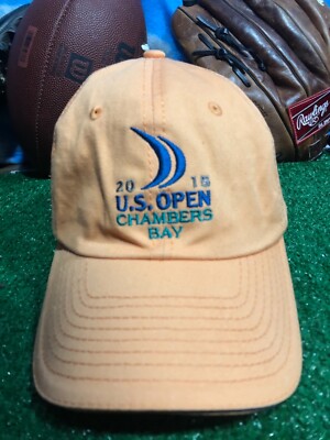 2015 US Open hat Golf Chambers Bay USGA Member Hat Cap Orange Strapback ...
