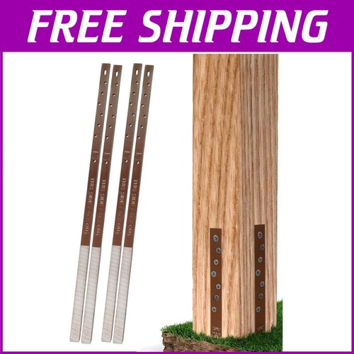 Easy Fence Post Repair Kit with 4 Heavy-Duty Stakes - No Digging ...