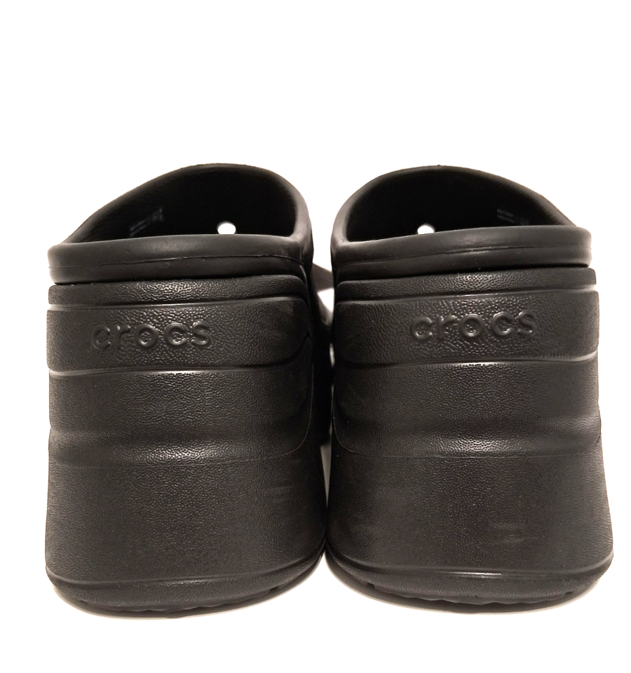 Crocs Clogs SIREN Black Platform Steampunk Womens 12 Whimsigoth Cosplay ...