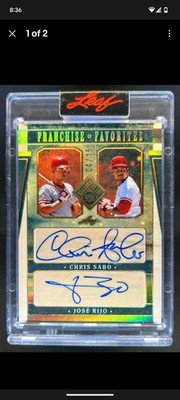 2025 Leaf Seasons In The Sun Chris Sabo Jose Rijo Franchise Favorites ...